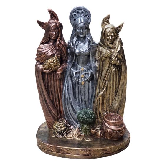 Deusa Tríplice Wicca Lua Hécate Pureza Poder Proteção 28cm - M3 ...