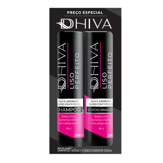 Dhiva Sh+Cond Liso Perfeito 300Ml - Kit de Tratamento para Cabelos ...