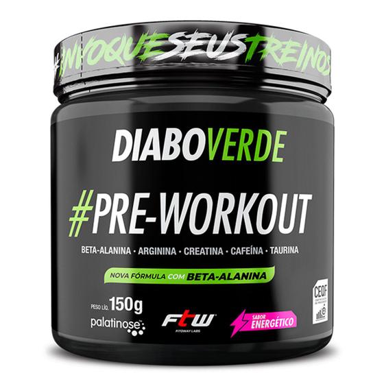 Diabo Verde Pré-Workout FTW - 150g - FTW Suplementos - Pré Treino ...