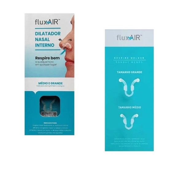 Dilatador Nasal Interno (Médio e Grande C/ 2 unidades) Flux Air ...