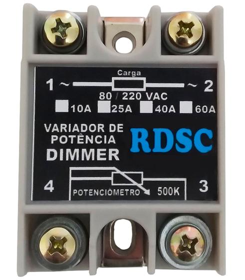 Dimmer 40a 6000w Variador de potência tensão Controlador Dimer 7500w ...