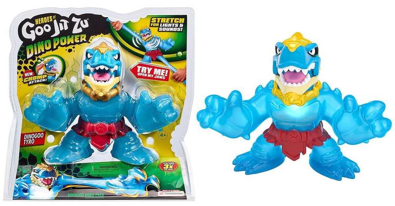 Dinogoo Tyro T-Rex - Boneco Elástico Heroes of Goo Jit Zu c/ Som e Luz ...
