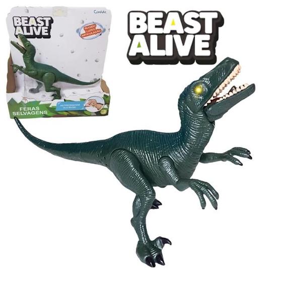 Dinossauro Dragão Articulado Beast Alive Feras Selvagens Som de Rugido ...