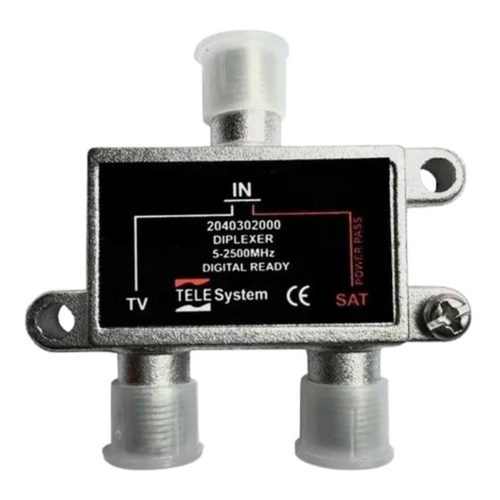 Diplexer Misturador De Sinais Vhf Uhf e Satélite - Telesystem - Divisor ...