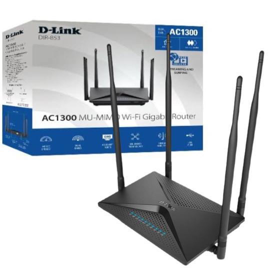Dir-853 D-LINK - Roteador Wireless Ac 1300mbps High-Power Wan/Lan ...