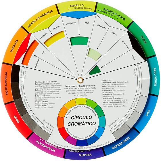 Disco De Cores Circulo Cromatico Grande 23,5CM 3492 Cw - Winsor ...