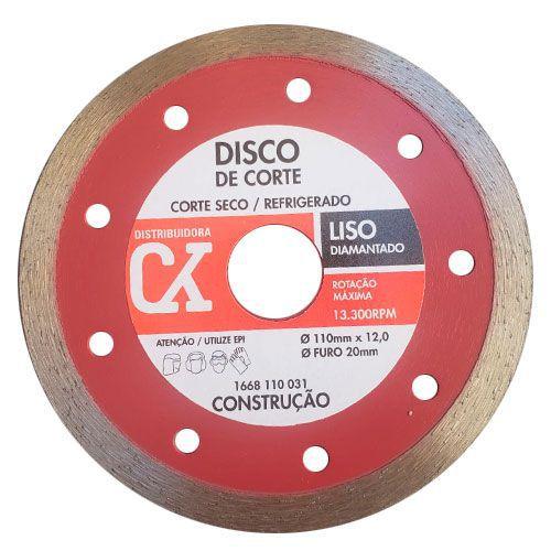 Disco De Corte Construção 110mm - Ck Distribuidora - Disco de Serra ...