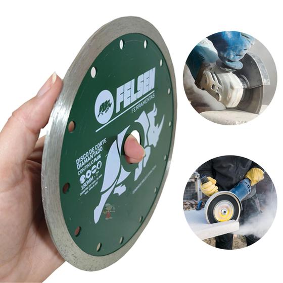 Disco de Corte Diamantado 7 Polegadas 180mm x 25,4mm Segmentado Plus P ...