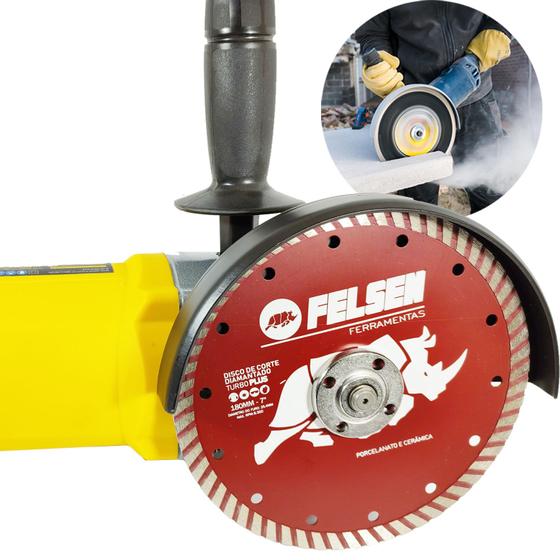 Disco de Corte Diamantado 7 Polegadas 180mm x 25,4mm Segmentado Plus P ...