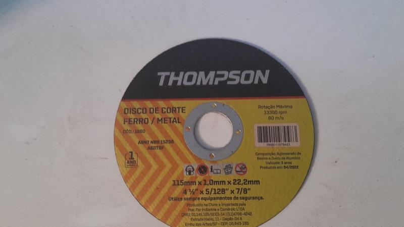 Disco de corte ferro e metal - THOMPSON - Disco de Corte - Magazine Luiza