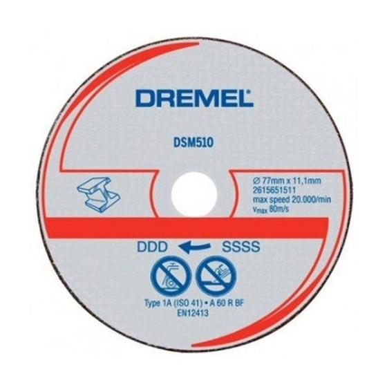 Disco De Corte Para Metal Dremel Saw Max Dsm510 C/ 03 Peças - Disco de ...