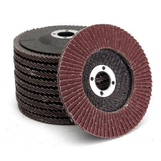 Disco De Lixa Circular Flap 4.1/2 Grão 40 C/ 10 Unidades - Fertak Tools ...
