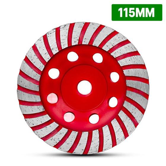 Disco Desbaste Rebolo Diamantado Concreto 115mm Turbo Para Esmerilhadeira - CORTAG - Disco de ...