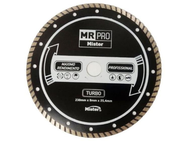 Disco Diamantado MR Pro mister 230mm x 8mm x 25,4mm - Disco de Corte ...