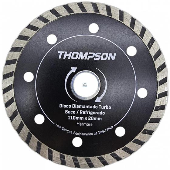 Disco Diamantado Thompson Turbo Corte Seco Refrigerado - Disco de Corte ...