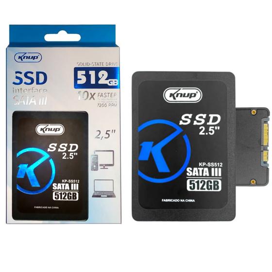 DIsco SSD de 512GB 10x Mais Rápido que HD para Notebook e PC Knup ...