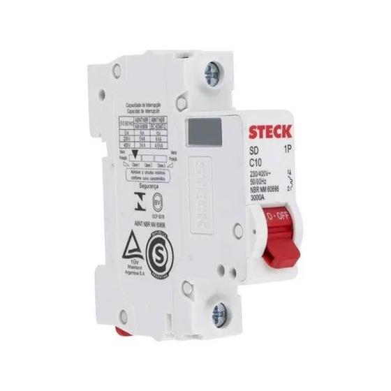 Disjuntor 10A Unipolar - Steck - STECK - Disjuntor DR - Magazine Luiza