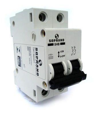 disjuntor bipolar 16a curva c mini din 3ka - Soprano - Disjuntor Din - Magazine Luiza