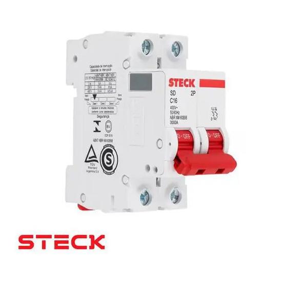 Disjuntor Bipolar 16a Steck Sd62 c - Disjuntor Caixa Moldada - Magazine ...