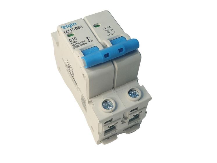 Disjuntor Bipolar 2 Polos Duplo Térmico e Magnético Tipo D - ELGIN TERMINAIS ELÉTRICOS ...