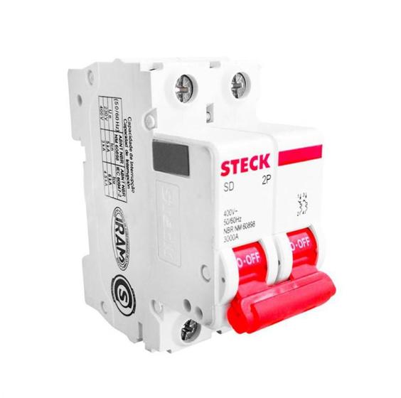 Disjuntor Bipolar 32A Curva C - STECK (SDD62C32) - Disjuntor DR - Magazine Luiza