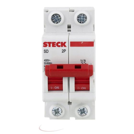 Disjuntor bipolar bifásico curva C 32A - STECK - Disjuntor DR - Magazine Luiza