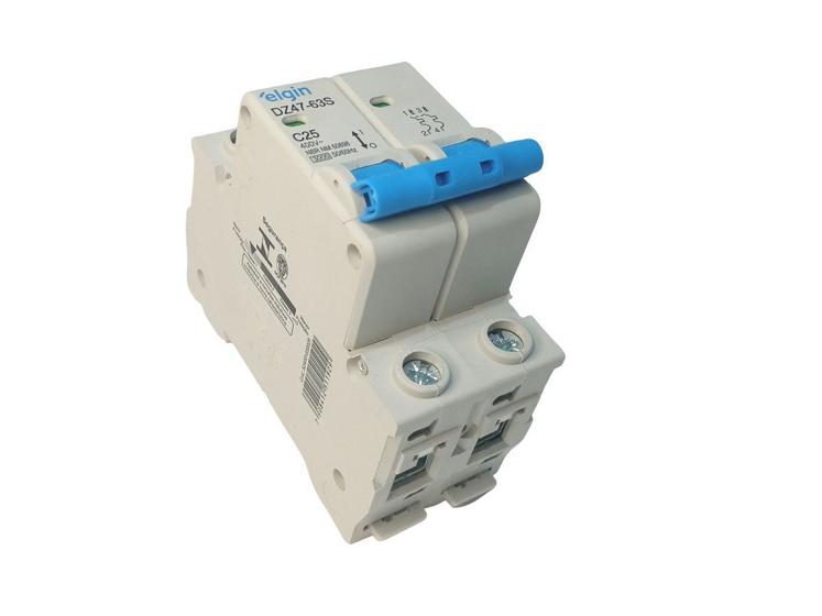 Disjuntor bipolar duplo 2 polos 25a termomagnético 25 amper - ELGIN ...