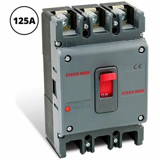 Disjuntor Caixa Moldada Trifasico 125Amp Sdjs125 Steck - Disjuntor ...