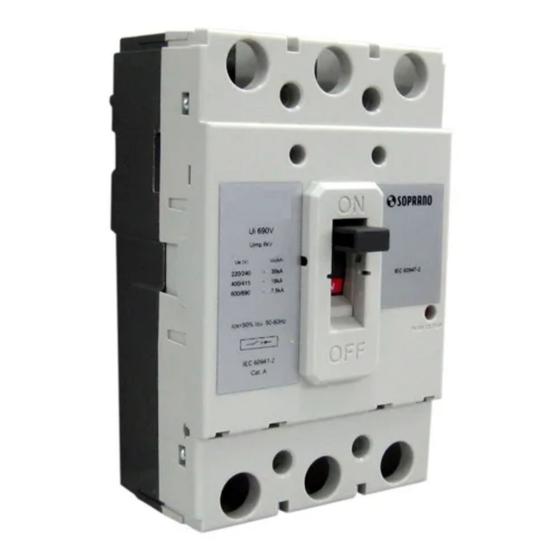 Disjuntor Caixa Moldada Tripolar 300a Dl400-x Soprano - Disjuntor Caixa ...