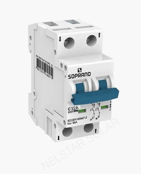 Disjuntor DC 32A 500V Corrente Contínua Energia Solar - SOPRANO - Disjuntor Nema - Magazine Luiza