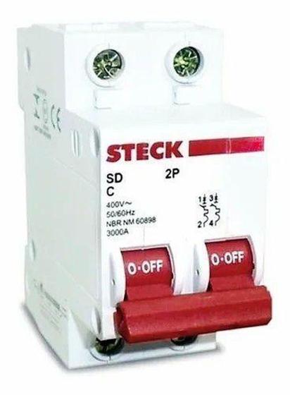 Disjuntor DIN 2 Polos 100A 10KA Curva C SDD2C100 Steck - Disjuntor DR ...