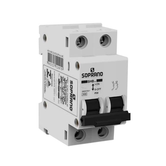 Disjuntor Din Bifásico 2X50A Soprano - Disjuntor Din - Magazine Luiza