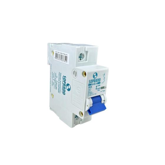 Disjuntor Din Monofásico 80A Curva C - Soprano - Disjuntor Din - Magazine Luiza