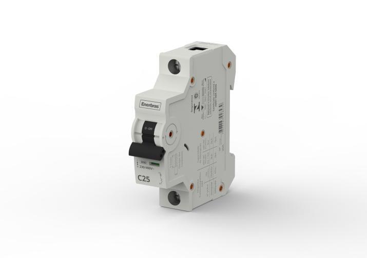 Disjuntor Enerbras Curva C Termomagnéticos Monopolar Unipolar 25A - Disjuntor Caixa Moldada ...