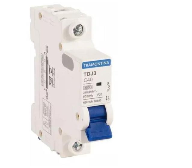 Disjuntor Mono Tramontina 40 Amperes Unipolar - Disjuntor Din - Magazine Luiza