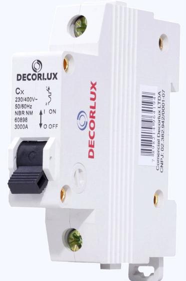 Disjuntor Monop Curva C Mini 10a 230 - 400 - Decorlux - Disjuntor Din - Magazine Luiza
