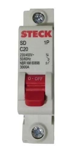 Disjuntor Monopolar 20a Curva C 3ka - Steck - Disjuntor DR - Magazine Luiza