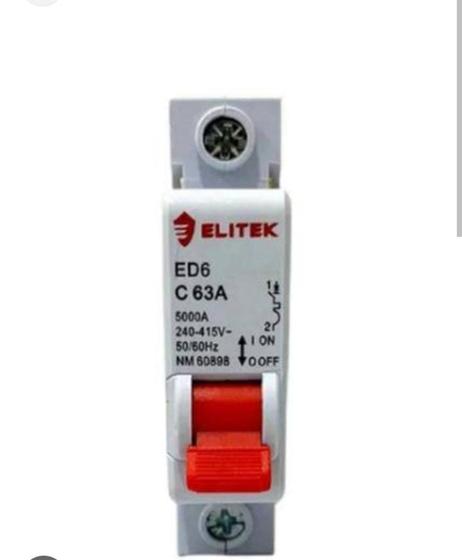 Disjuntor monopolar 63A - ELITEK - Disjuntor Caixa Moldada - Magazine Luiza