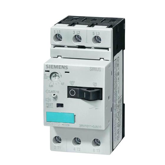 Disjuntor Motor Tripolar 7-10a Siemens 3rv1011-1ja10 - Disjuntor Motor ...