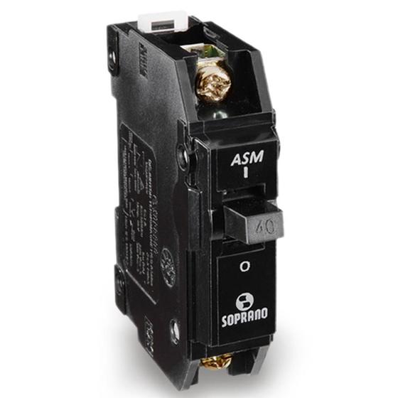 Disjuntor Nema Preto Monopolar 50A - Soprano - Disjuntor Nema - Magazine Luiza