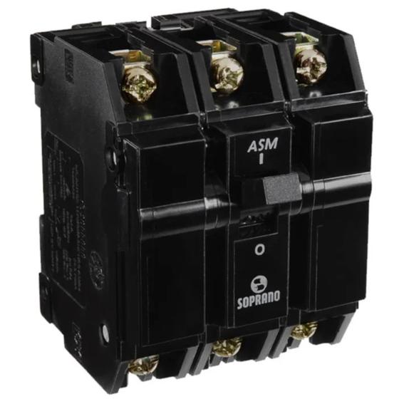 Disjuntor Nema Trifásico 70a Asm-b 3 Polos Preto Soprano - Disjuntor Nema - Magazine Luiza