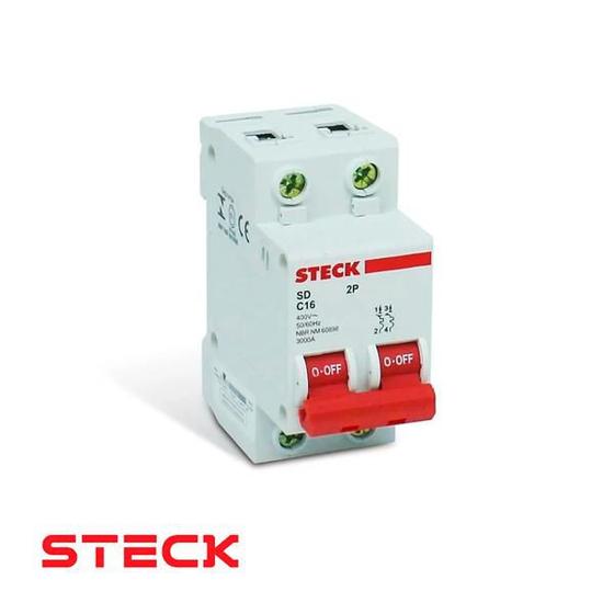 Disjuntor serie sd62 32a 2p curva c 3ka steck - Disjuntor DR - Magazine Luiza