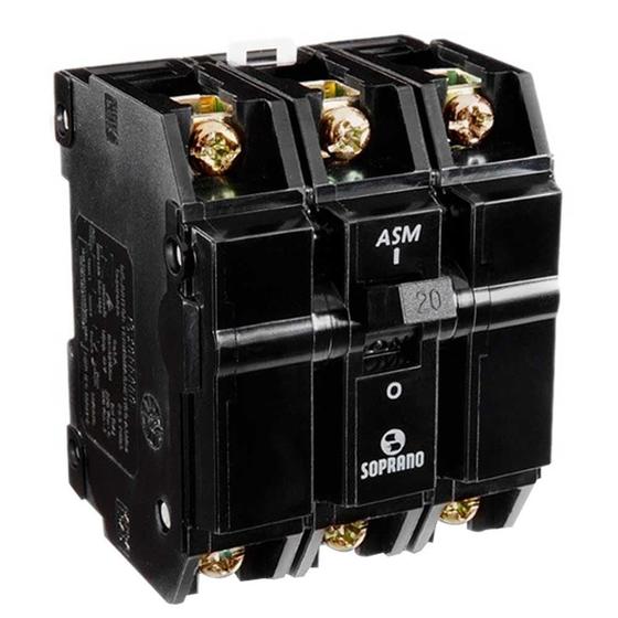 Disjuntor Soprano Nema 3P 100A ASM-B Preto - Disjuntor Nema - Magazine Luiza