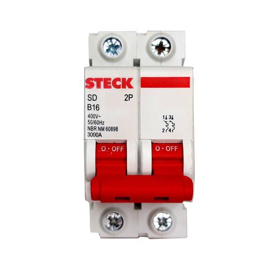 Disjuntor Steck Bipolar 16A Curva B - Steck - div. - Disjuntor DR ...