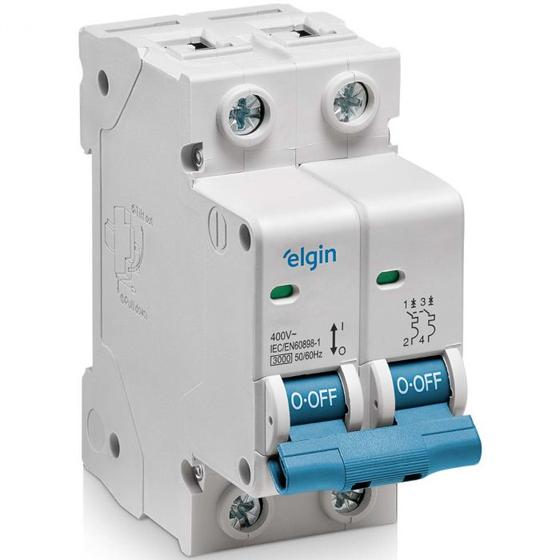 Disjuntor Termomagnético Bipolar Elgin 2 Polos 6a - Disjuntor DR ...
