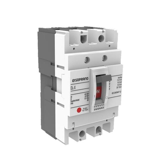 Disjuntor Trifásico Tripolar Caixa Moldada 125a Soprano - Disjuntor Caixa Moldada - Magazine Luiza