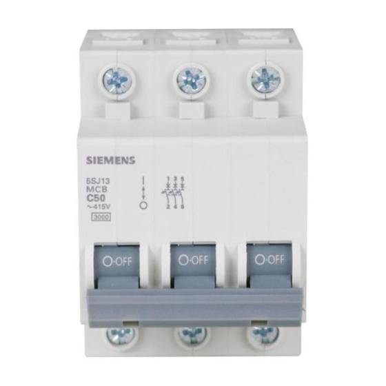 Disjuntor trifásico tripolar mini din curva c 5sj1 50a siemens - Disjuntor Din - Magazine Luiza