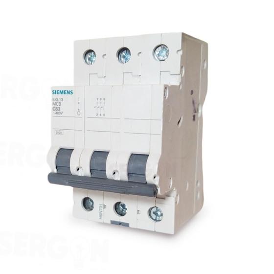Disjuntor Tripolar 3P Curva C 63A Siemens 5SL1 363-7MB - Disjuntor DR - Magazine Luiza