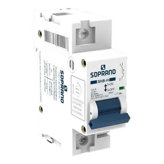 Disjuntor Unipolar Curva C Mini Din 80a 3ka Soprano - Disjuntor Din - Magazine Luiza