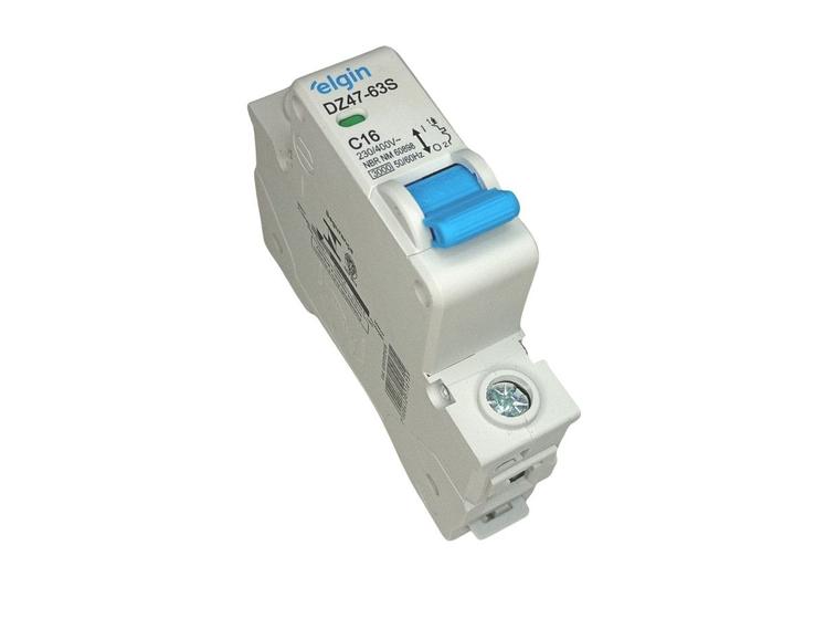 Disjuntor unipolar monopolar 1 polo mono termomagnético 16a - ELGIN TERMINAIS ELÉTRICOS ...